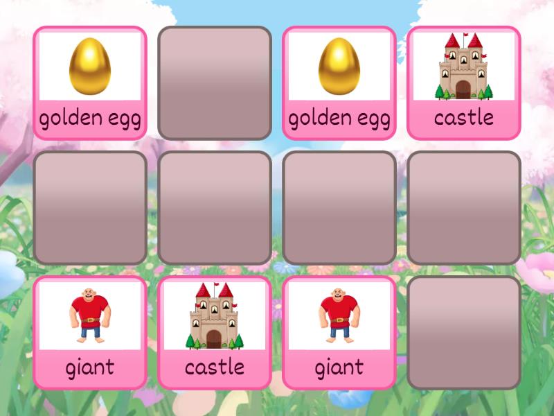 Memory game - Jack and the Beanstalk - part 2 - MEIE - Matching pairs