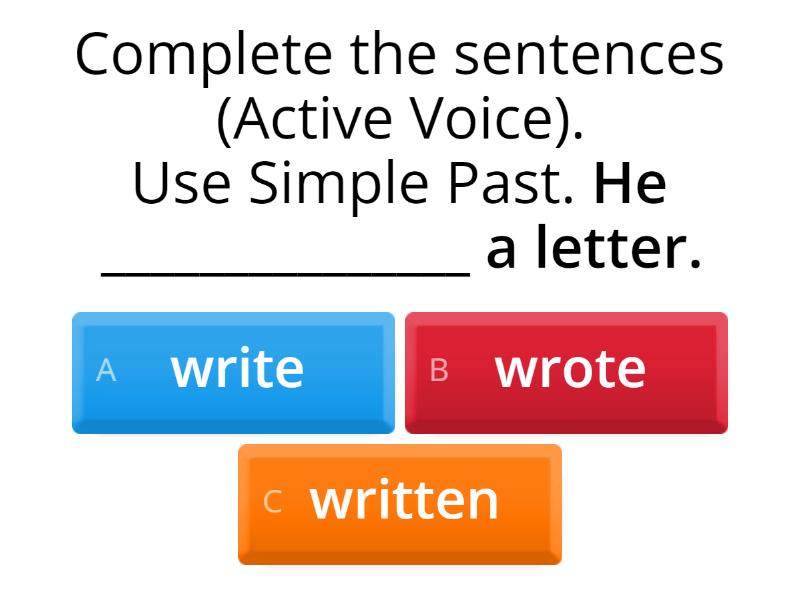 Active and Passive Voice in the past - Questionário