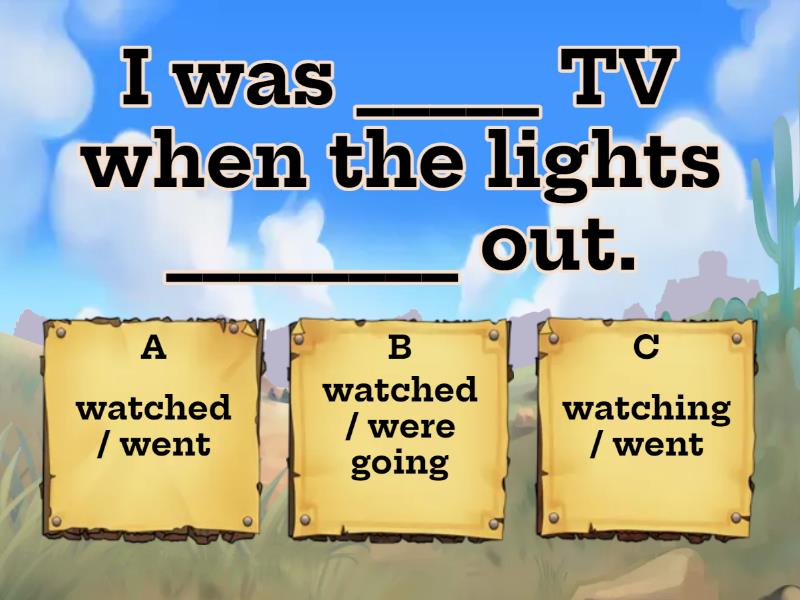 INTERRUPTED ACTIONS - PAST CONTINUOUS - Quiz