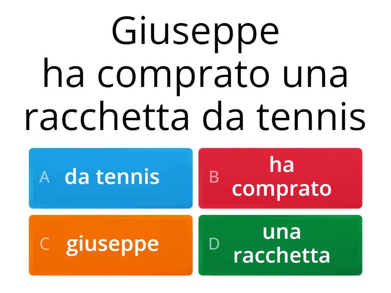 complemento di fine o di scopo - Quiz