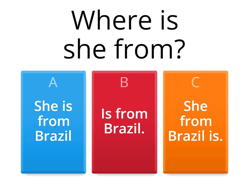 Verb To Be - Questions - Quiz