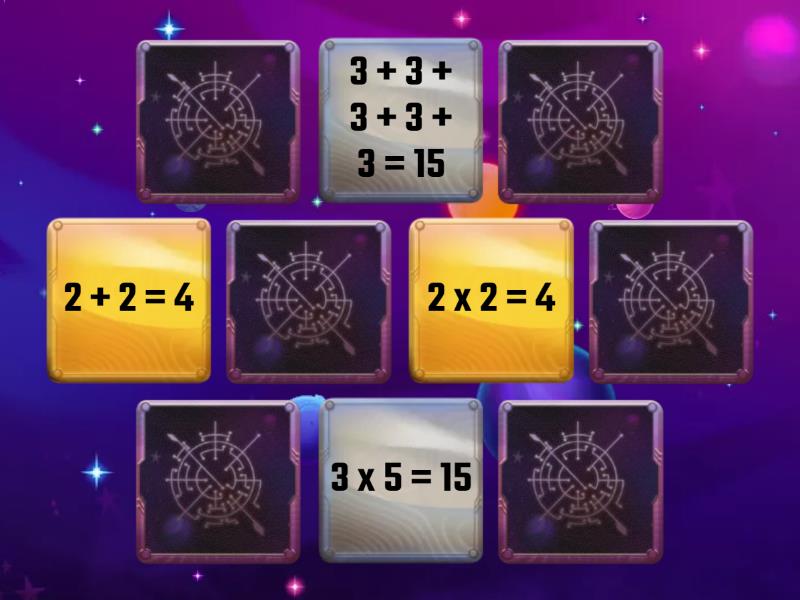 Multiplication Match Up - Matching pairs