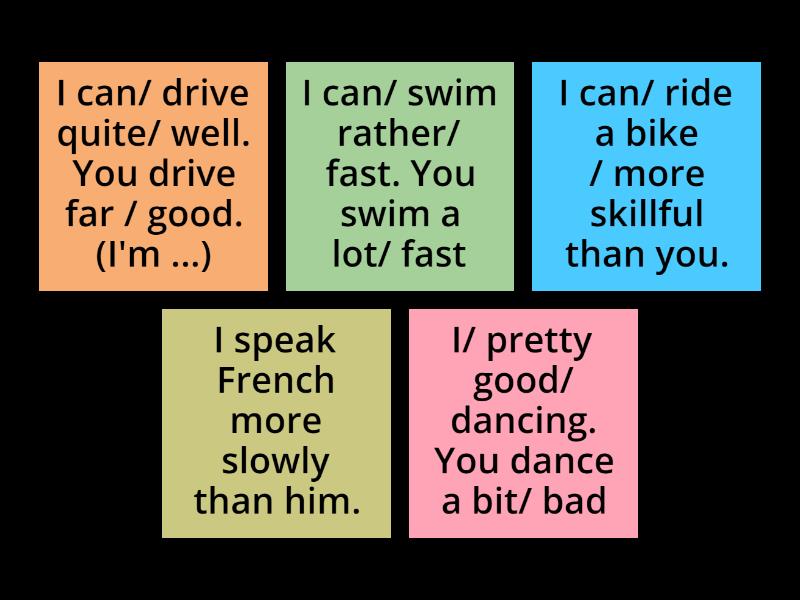 adj + noun comparatives - Flip tiles