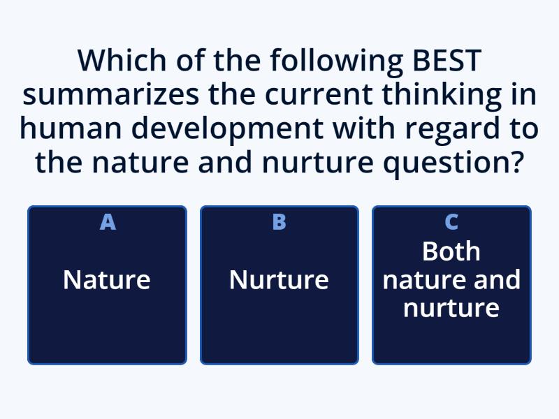 Human Development - Quiz
