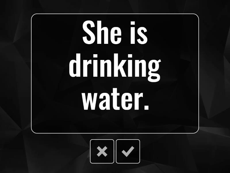 I am drinking water. to drink water - Flash cards