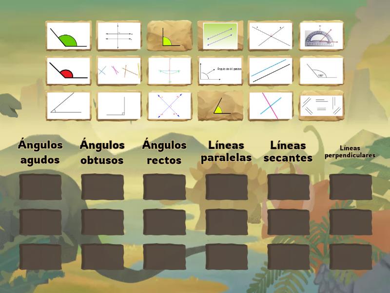 3ro.Repaso.Ángulos y rectas. - Group sort