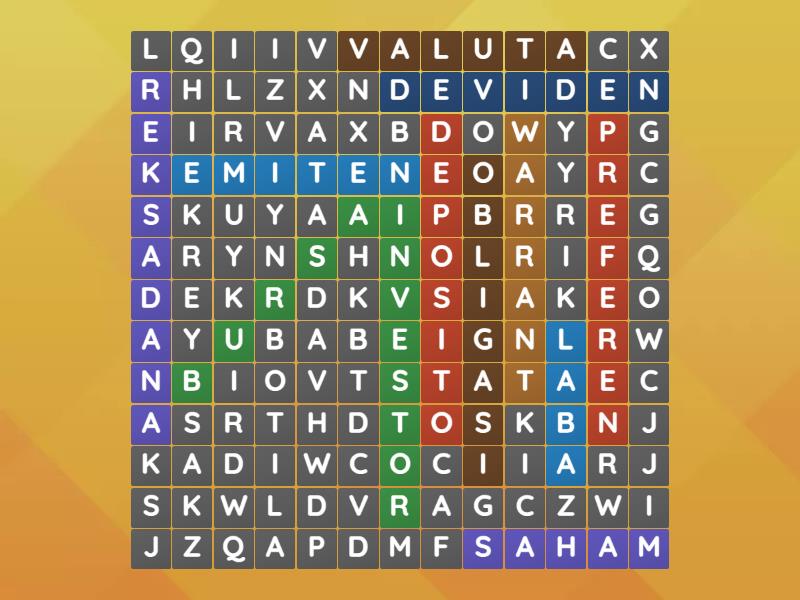 pasar Modal 1 - Wordsearch