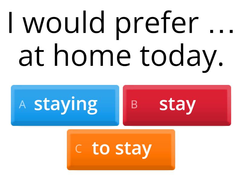 would prefer / would rather / would like - Quiz