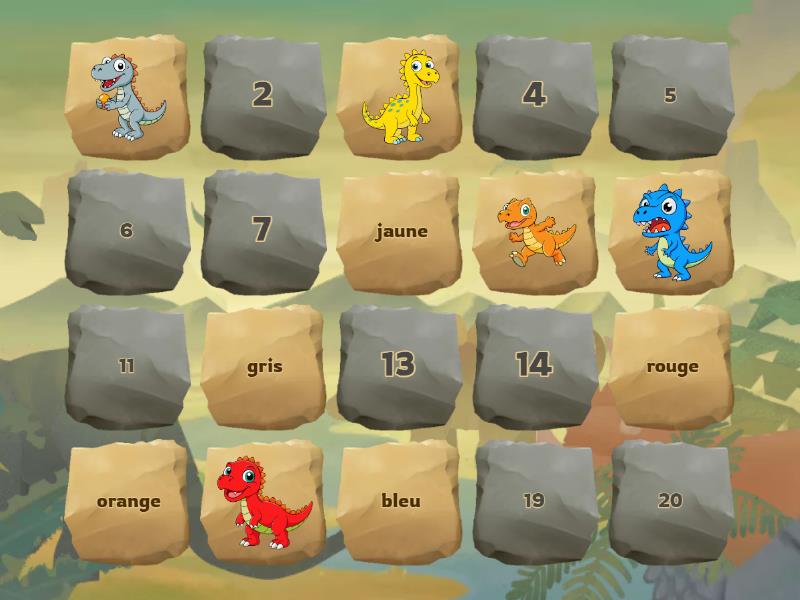 Je peux compter - les dinosaures - Matching pairs