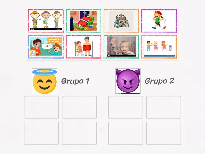 CONDUCTAS BUENAS INFANTILES - Ordenar por grupo