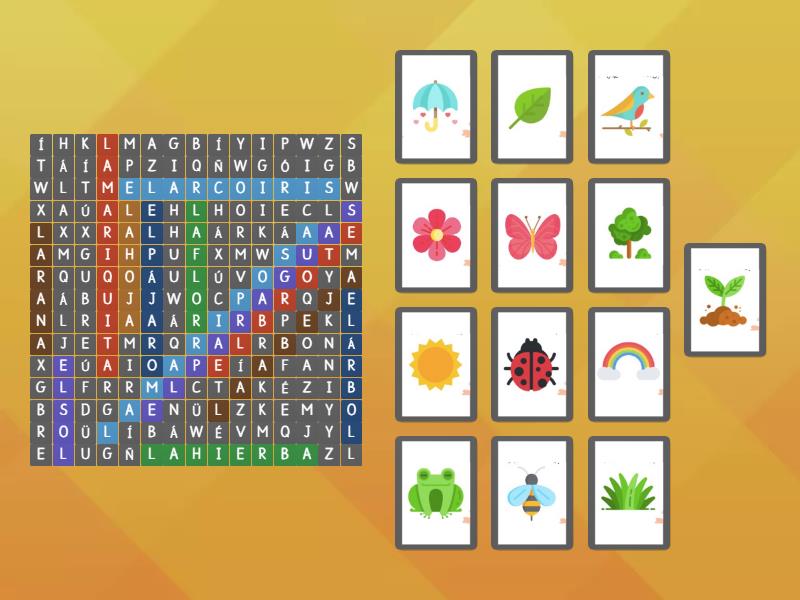 Primavera - Sopa de letras