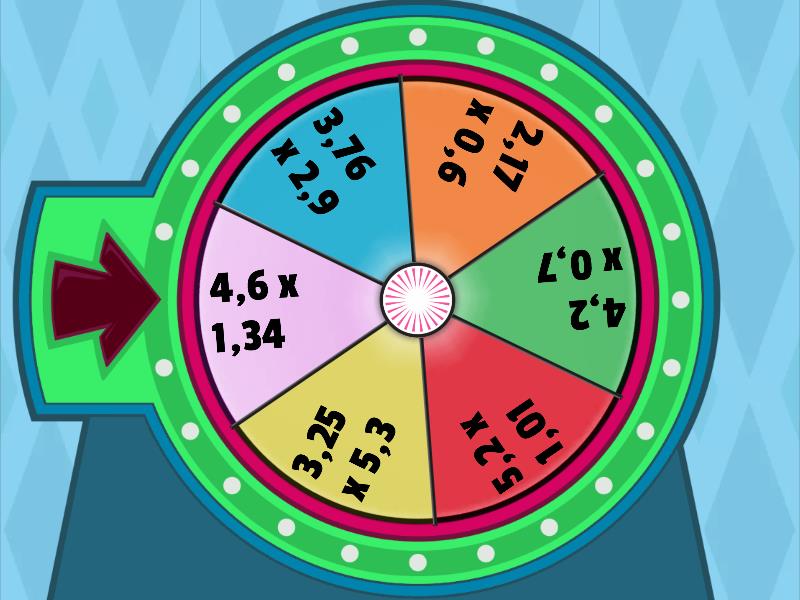 MULTIPLICACIONES DECIMAL POR DECIMAL - Spin the wheel