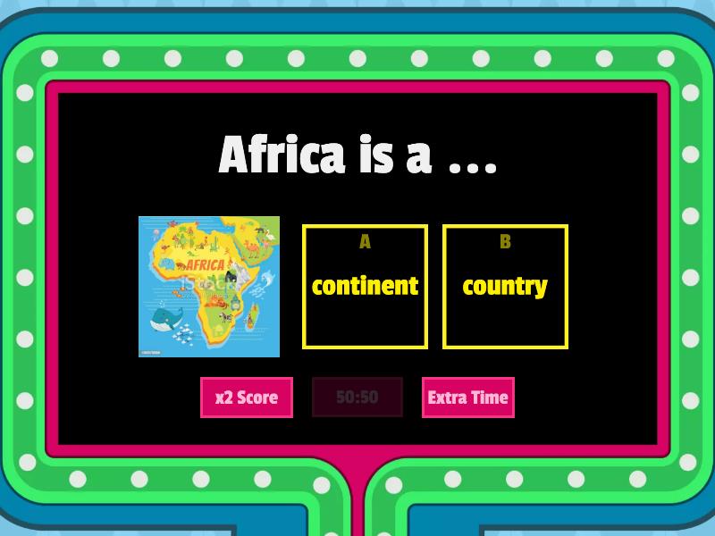 Africa - Gameshow quiz