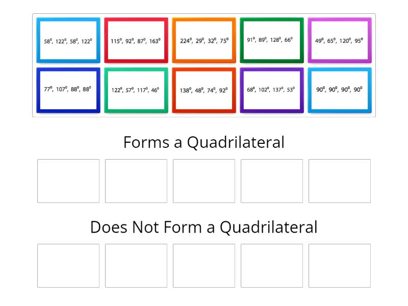 Quadrilateral Or Not? Sorting Activity - Group sort