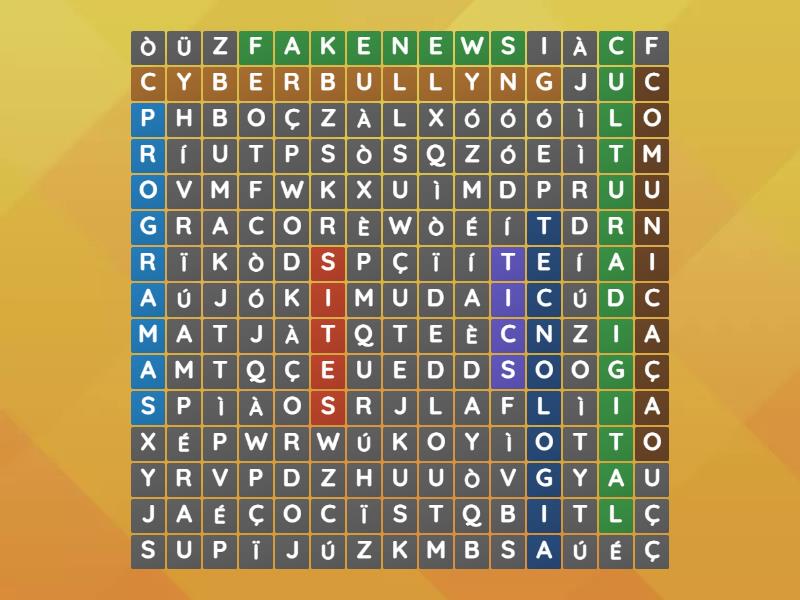 cultura digital - Sopa de letras