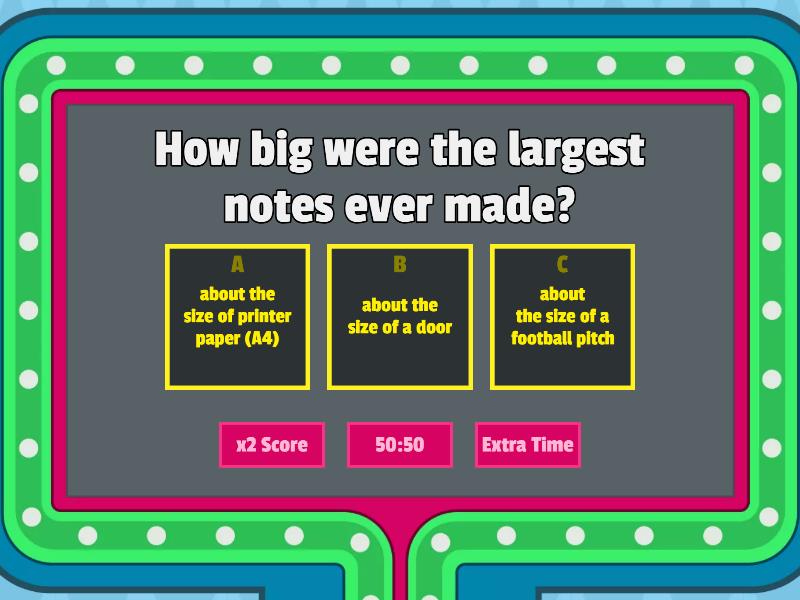 PINT 8.1 - Amazing Money (Trivia) - Gameshow quiz