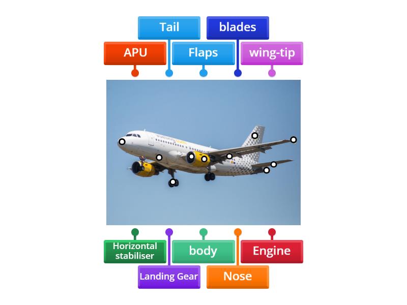 Parts of an Aircraft - Labelled diagram