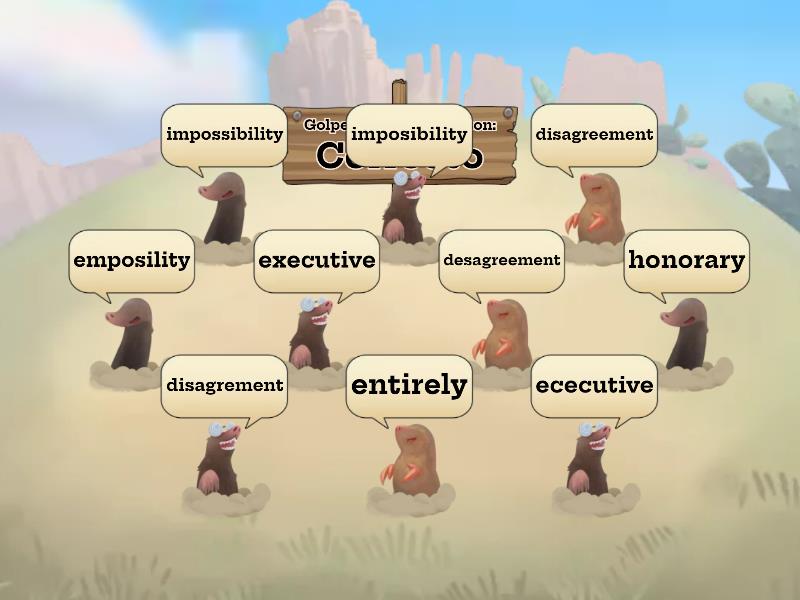 Spelling list 11.Practice - Whack-a-mole