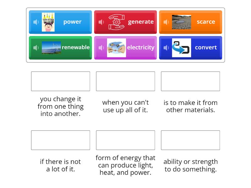 SPELLING SCIENCE VOCABULARY 217 - Match up