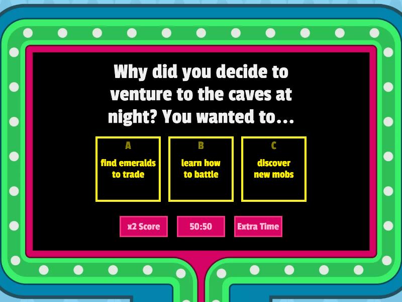 Minecraft Reading Comprehension Quiz Level 2 - Concurso de preguntas