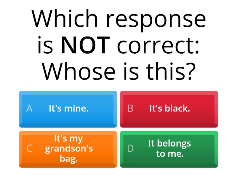 GRAMMAR: Possession - Quiz