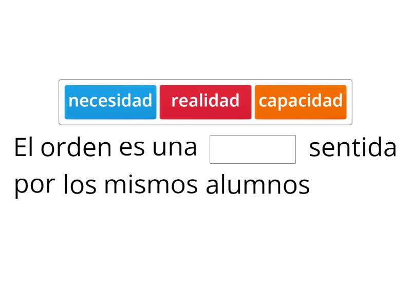 Actividad Lore - Complete the sentence