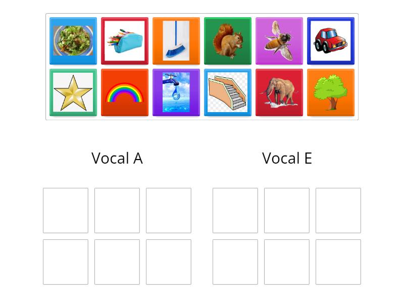 Clasificar vocales A E - Group sort