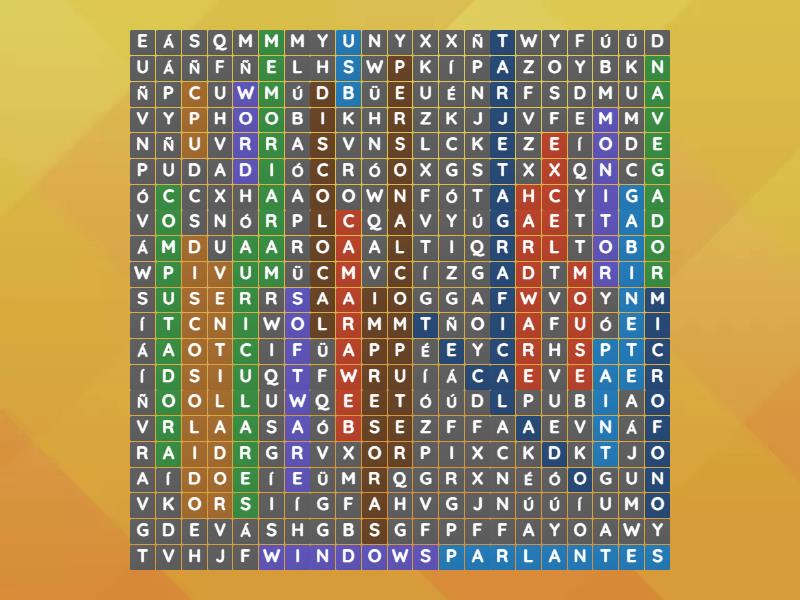 Elementos de la computadora - Wordsearch