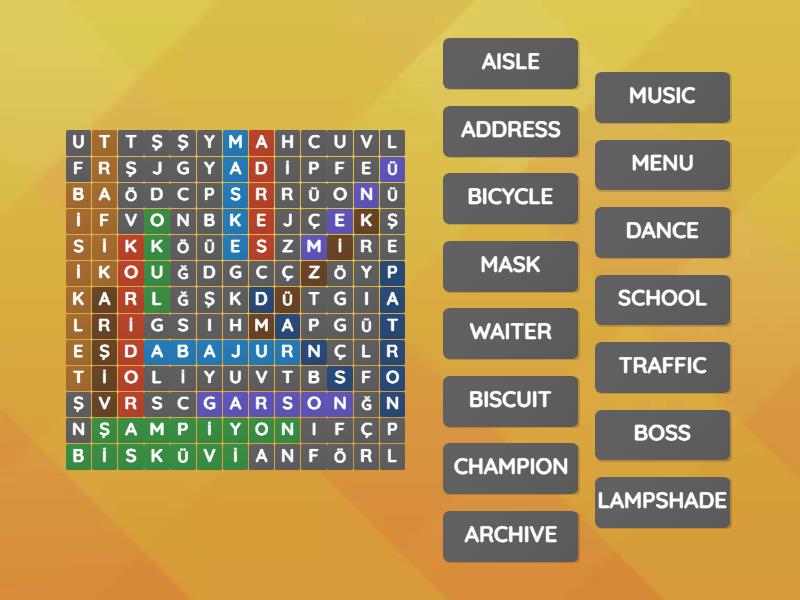 Summer Camp-Wordwall - Wordsearch
