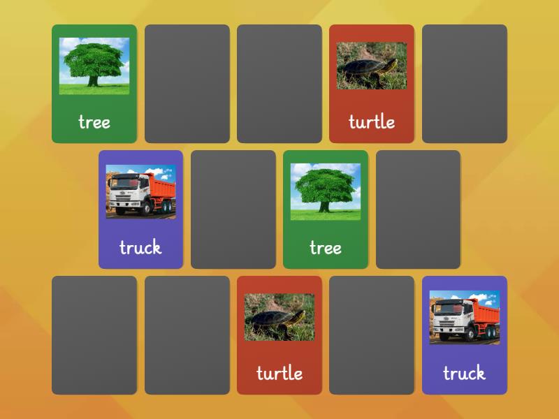 Memory Game - Letter T - Matching pairs