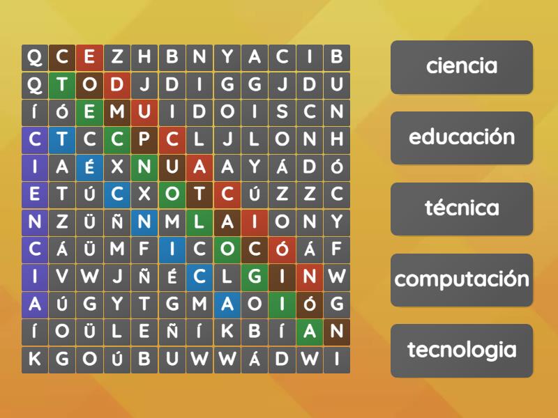 TECNOLOGIA - Sopa de letras