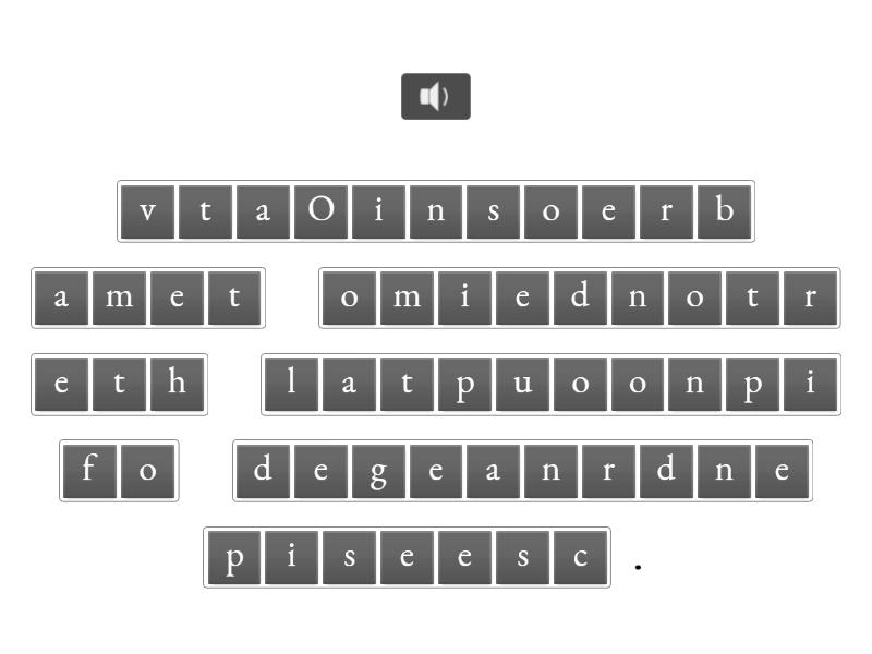 Words (spelling challenge) - Anagram