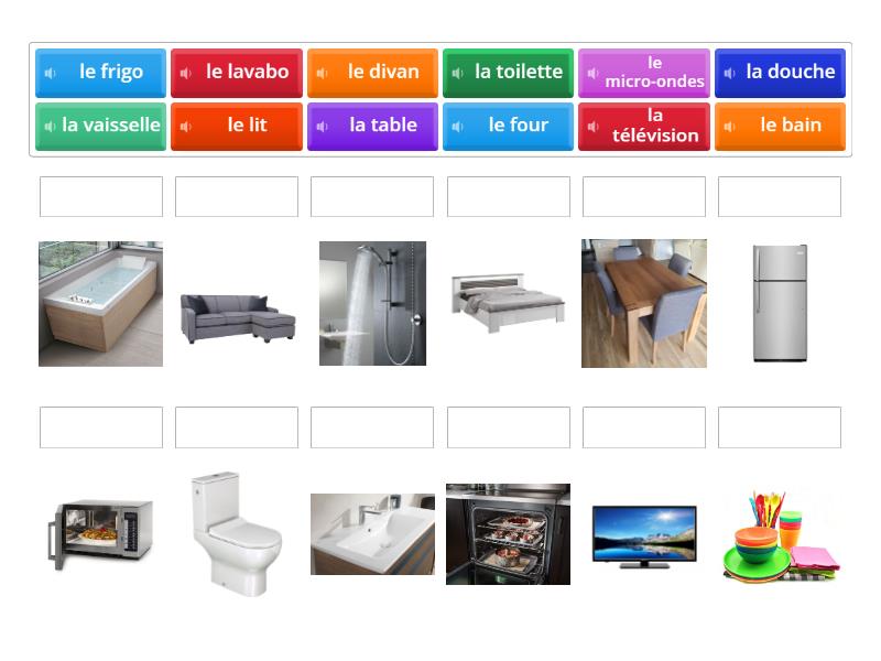 Les objets de la maison - Match up