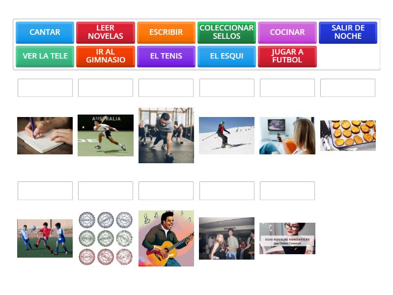 Las aficiones- Que te gusta hacer en tu tiempo libre? - Match up