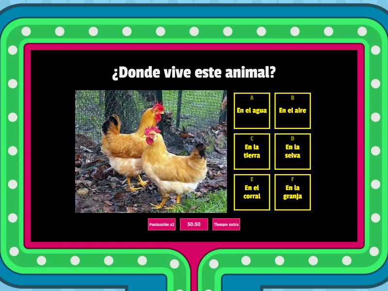 Explorando conozco los animales - Gameshow quiz