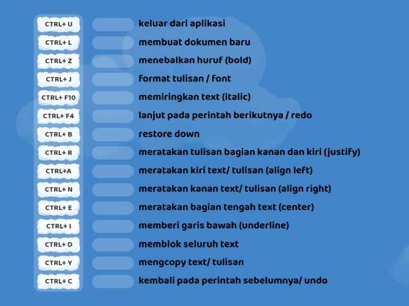 TOMBOL SHORTCUT - Match up