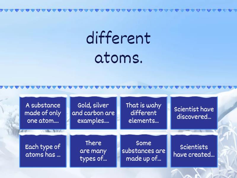 Different types of atom - Cada oveja con su pareja