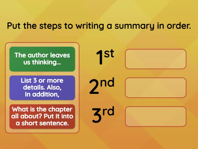 Summary - Rank order