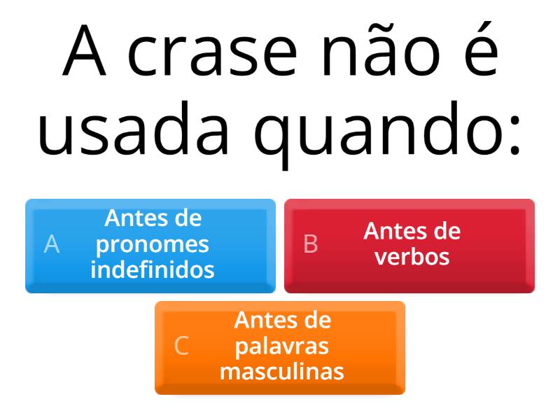Não uso da crase - Test