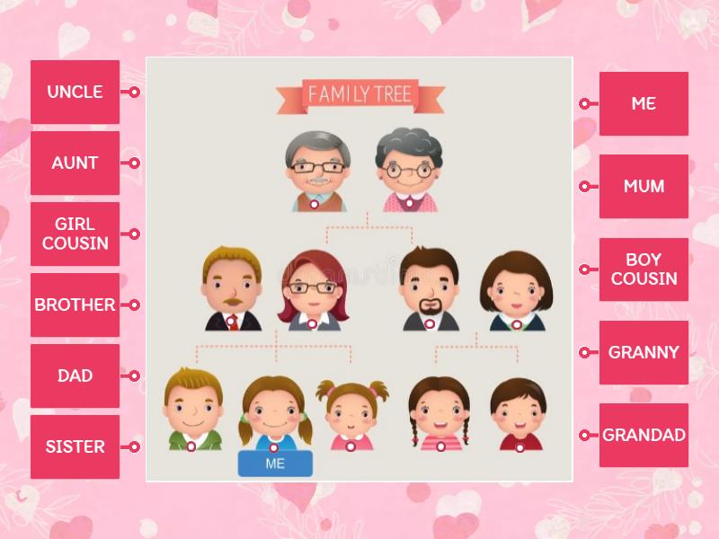 Team Together 1. Unit 4. Family - Labelled diagram