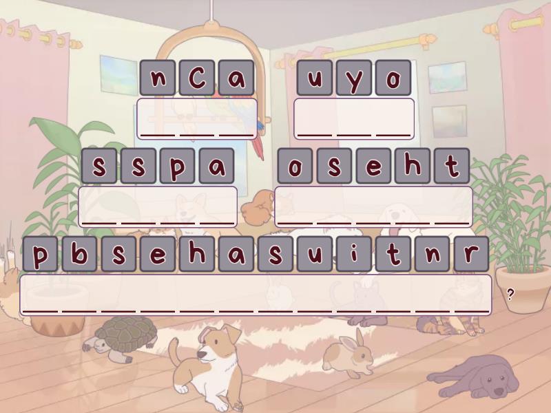 3rd graders, Unit 8: Order the words to create the questions - Anagrama