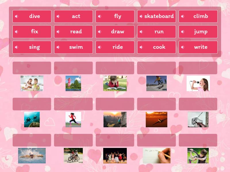 5.1 Action verbs - Une las parejas