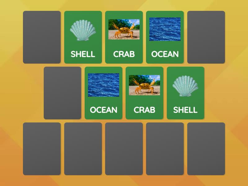 BEACH MEMORY GAME - Matching pairs
