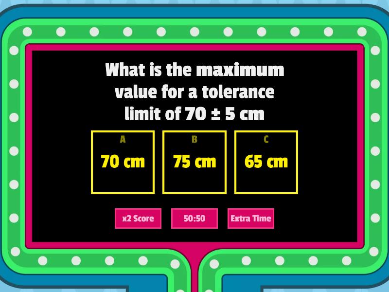 L4 Tolerance - Gameshow quiz