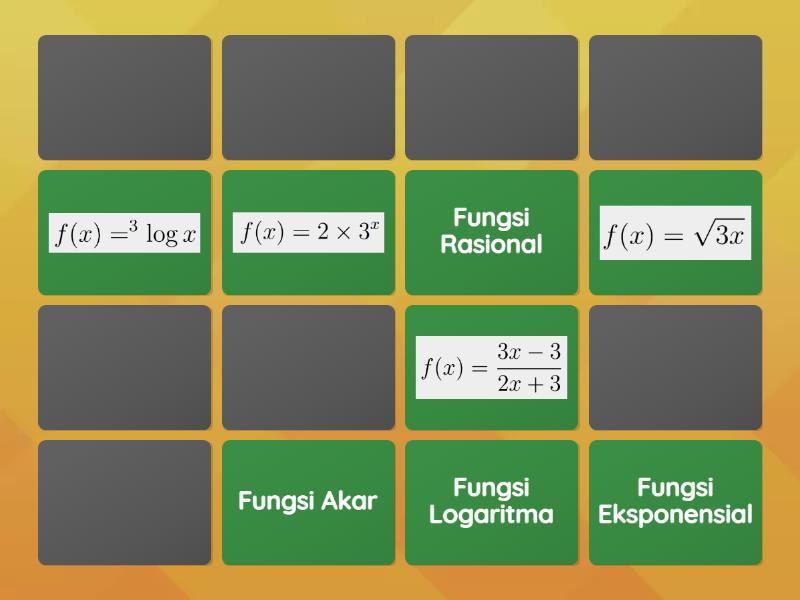 Apersepsi Fungsi piecewise - Matching pairs