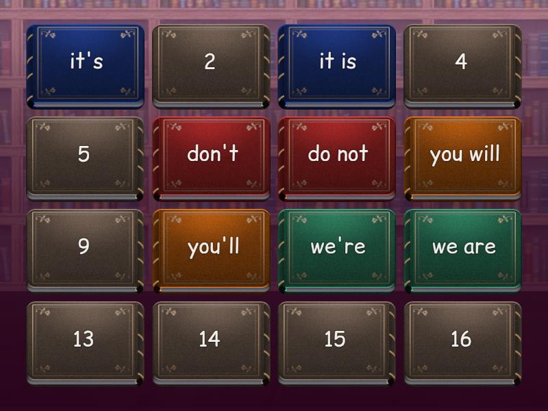 Contractions - Matching pairs