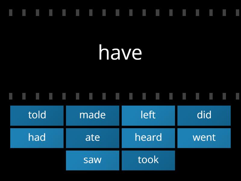 steps V - unit 7 irregular verbs (znajdz pare) - Find the match