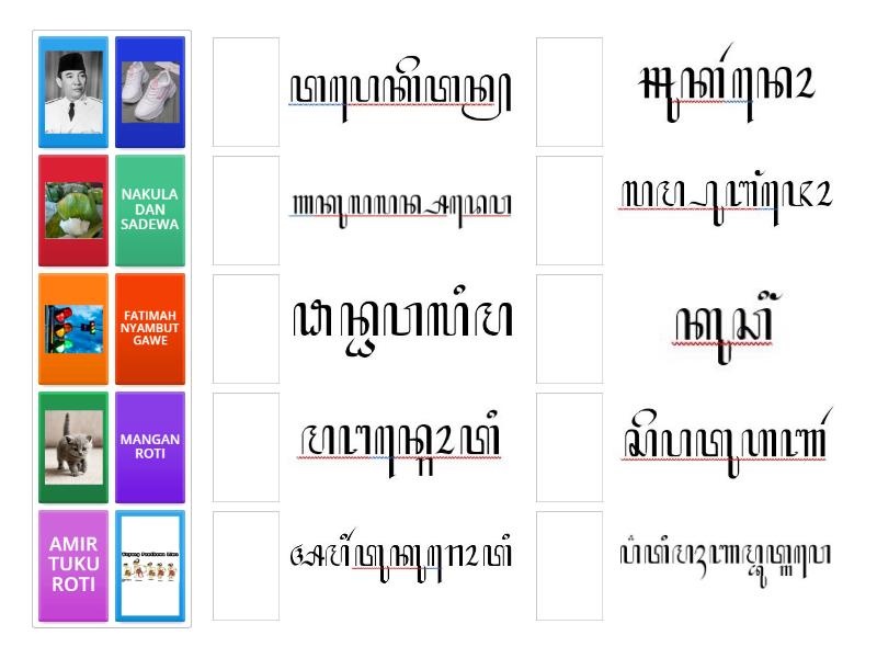 maca aksara jawa - Match up