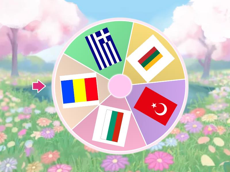 GAME WITH FLAGS - Spin the wheel