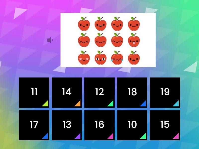 Counting 10-20 - Match the picture with the number with audio - Find ...